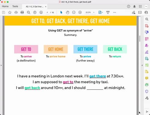 ESL Elementary Lesson: Learn how to Use 'To Get' as a Synonym as of ...
