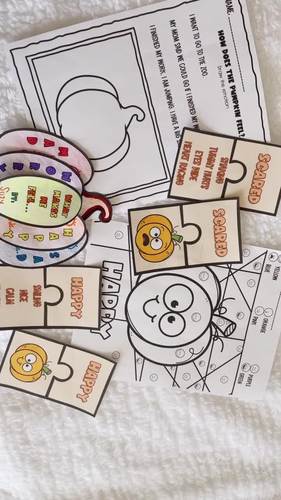 Pumpkin Feelings | Identifying Feelings Preschool | Fall SEL Activities