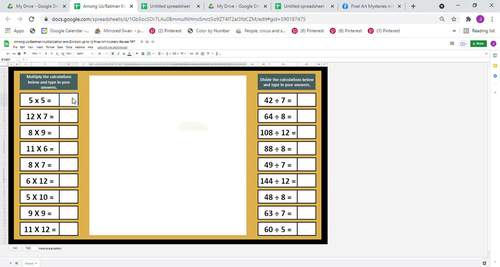 Digital Pixel Art - NO PREP Mashup Multiplication and Division to 12