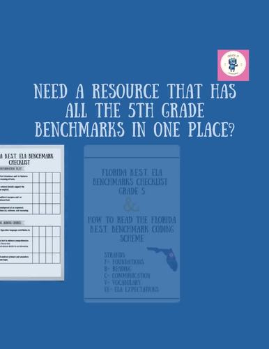 Florida B.E.S.T. standards Benchmark checklist, benchmark coding, 5th ...