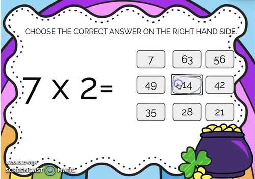 Multiplication Facts (x7) Sevens Practice DIFFERENTIATED BOOM CARDS BUNDLE