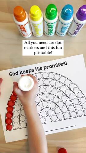 Noah's Ark Rainbow Promise Bible Story Activity for Sunday School - Dot ...