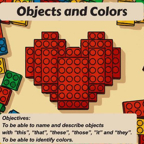 ESL Speaking & Grammar Activities: Objects and Colors (PDF+PPT) by ESLJAM