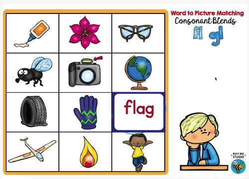 L Blends Game FL GL words Boom Cards by Busy Bee Studio | TPT
