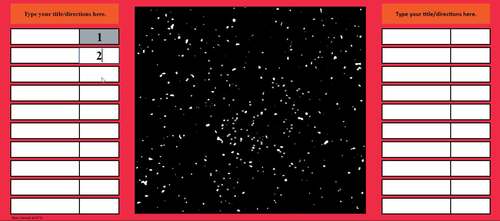 Mystery Digital EDITABLE LOW PREP - Skiing Teddy PIXEL ART Reveal Template