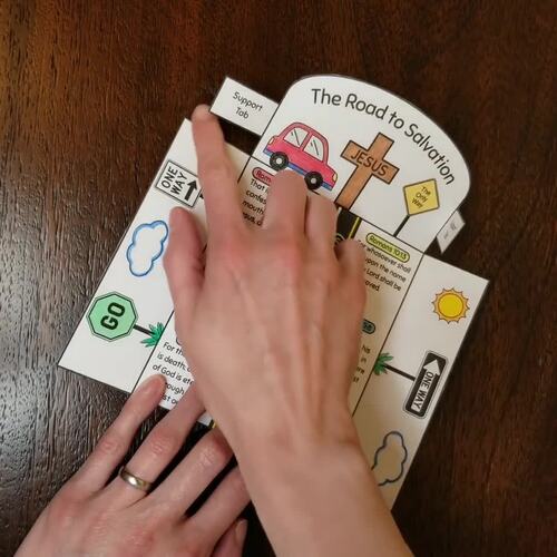 The Road to Salvation Craft Kids Sunday School Bible Lesson Romans Road ...