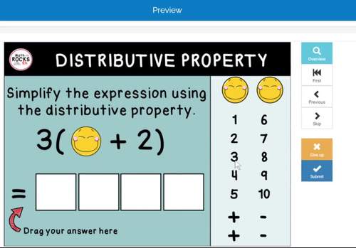 Distributive Property Visually Digital Boom Cards™ | Simplify Expressions