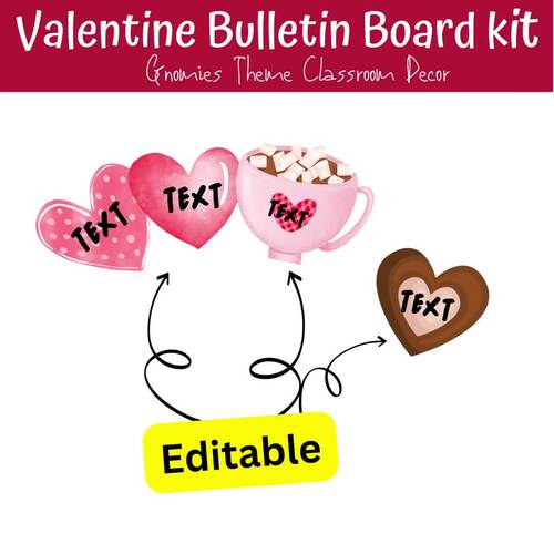 February Bulletin Board, Valentine's Day Bulletin Board Classroom Decor ...