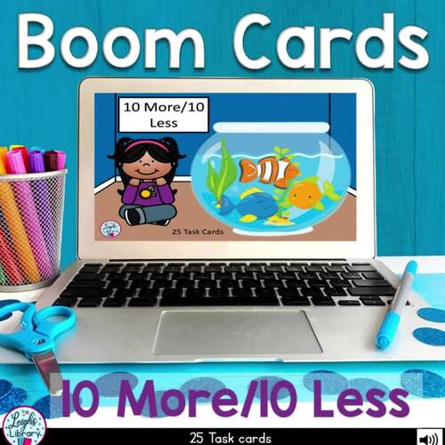Boom Cards™ 10 More and 10 Less by Leigh's Library | TPT