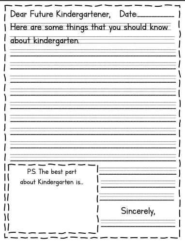 Dear Future Student Letters (Kindergarten to 6th Grade)- End of the ...