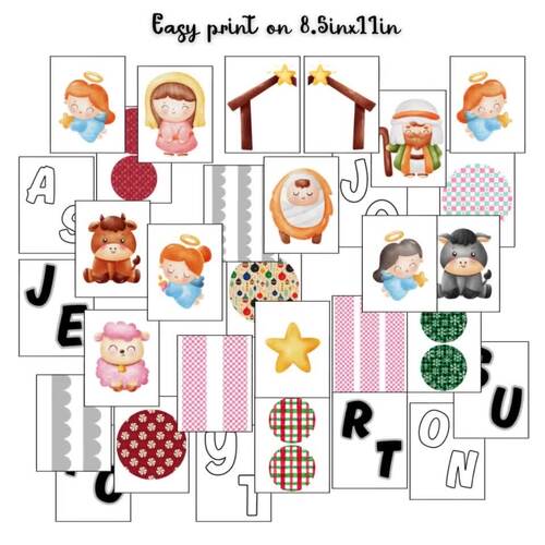 Christmas Nativity Bulletin Board Kit, Christmas Christian Classroom Decor
