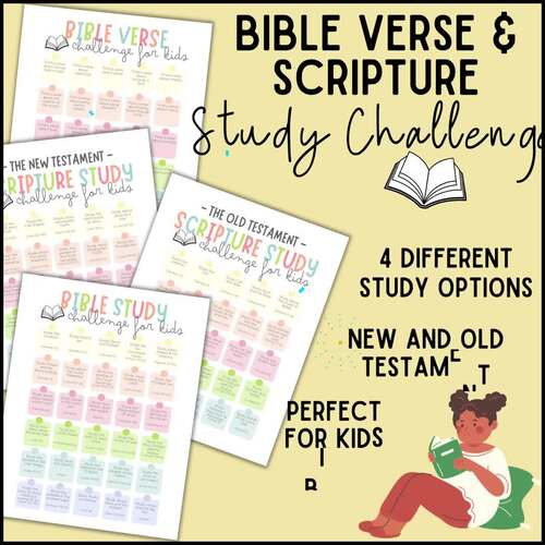 Kids Bible Study Challenge | 30 Day Bible Study Challenge | Bible Verse ...