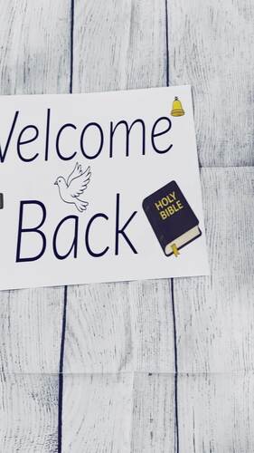 Welcome back sunday school catholic school sign wall art poster decoration