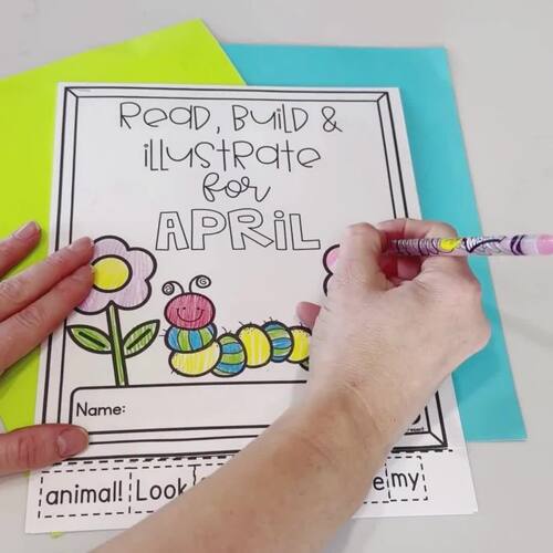 Kindergarten Simple Sentences Building Activities for April | Spring ...