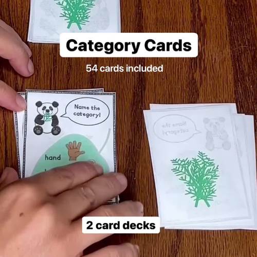 Panda Category Cards: Speech Therapy + BOOM Cards by Panda Speech