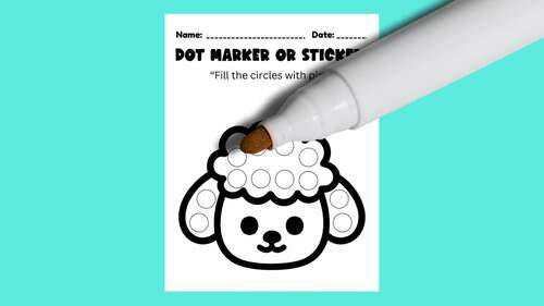 Pet Animals Dot Marker & Sticker Worksheets | Preschool & Kindergarten ...