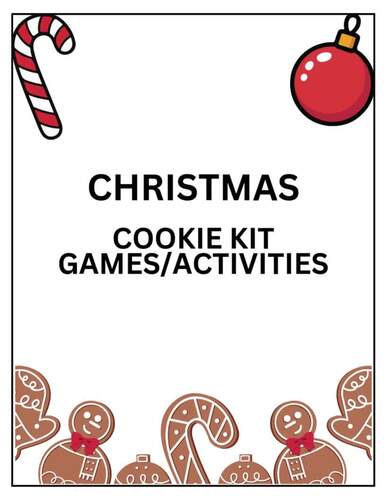 Christmas Cookie Kit Printables | 18-Page Holiday Cookie Activity Set ...