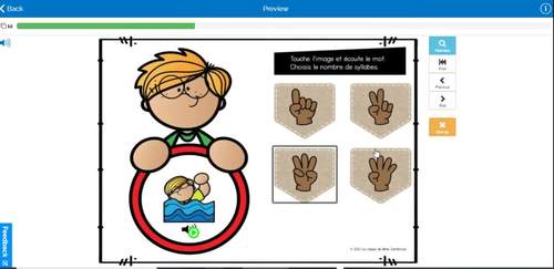 French Boom Cards compter les syllabes: Summer Edition I French Syllables