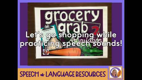 Articulation Bundle! Grocery Grab Shopping Games for speech and ...