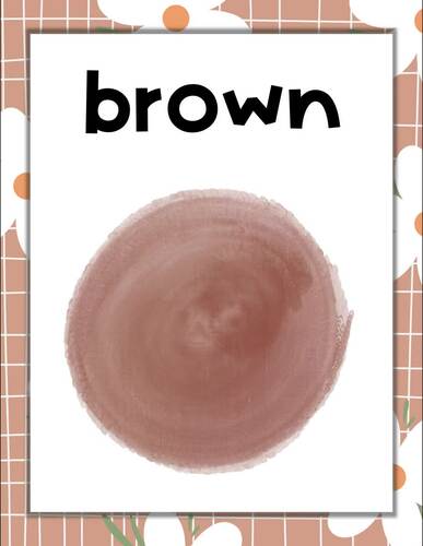 Retro Boho Daisy Themed Color Posters Calming Color Classroom Decor