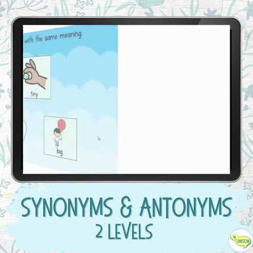 Synonyms and Antonyms Boom Cards™ for Speech Therapy | TPT