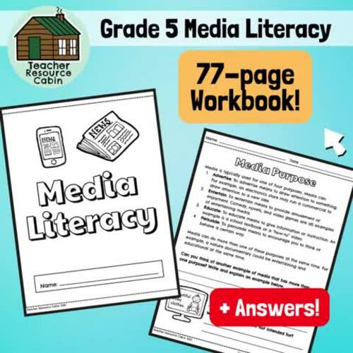 Grade 5 Media Literacy Workbook Ontario by Teacher Resource Cabin
