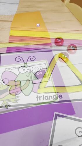 Insect Activities Preschool - 2D Shape Sort - Playdough Shapes - Math ...