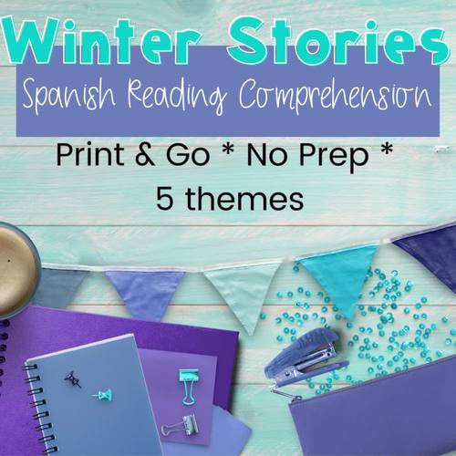 Spanish Winter Reading Comprehension Activities Lecturas de comprensión
