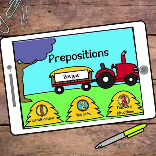Prepositions Fall Themed Preposition Lessons Boom Cards | TPT