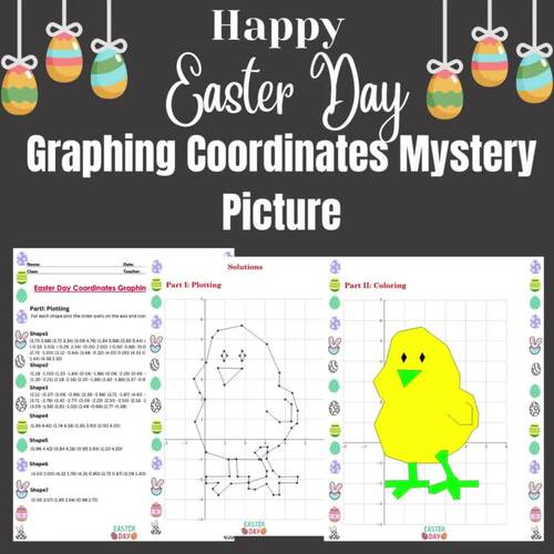 Easter Day Coordinate Graphing Mystery Picture On a Cartesian Plan Math ...