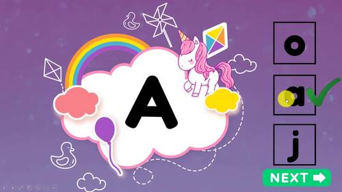 Alphabet Matching Capital letters with lower case letters - PowerPoint Game