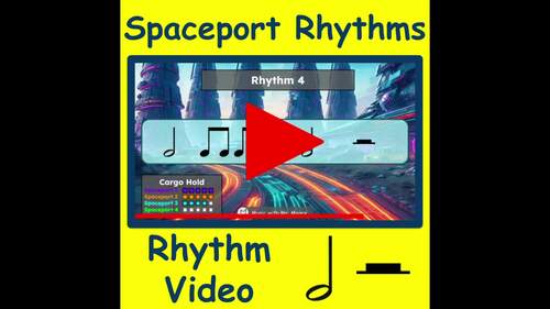 Spaceport Rhythms 2 (half note, half rest) by Music with Mr Moore