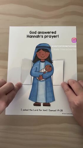 Hannah's Prayer Samuel Bible Story Craft Digital Download in English ...