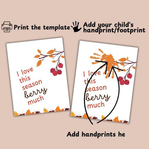 Fall Handprint Craft Template | Fall Activities | Preschool Autumn Fall ...