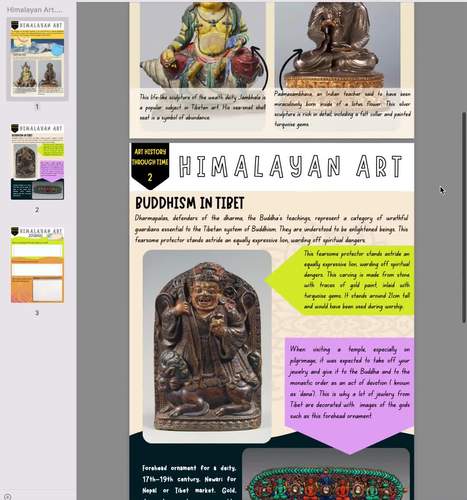 Himalayan Art History | Reading & Research Worksheets (Grades 8–12)