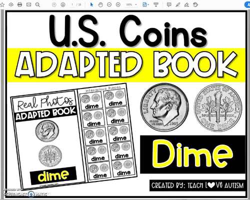Coins Adapted Book and Worksheet MEGA Bundle by Teach Love Autism