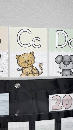 Pastel Rainbow Alphabet Posters | EDITABLE| Pastel Classroom Decor