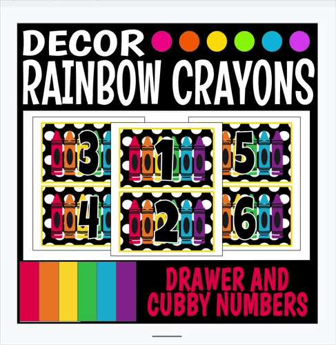 Rainbow Crayons | Classroom Decor | Discount Bundle | Classroom Theme ...