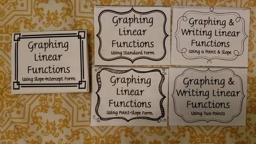 FOLDABLE - Algebra - Graphing Lines Using Standard Form by Algebra is ...