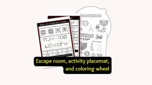 Hanukkah Activity Bundle, 3 Chanukah Lessons, Escape Room and Coloring ...