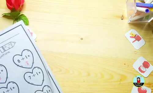 Valentine's Day Division Worksheet by The Joy in Teaching | TPT