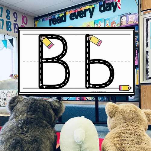 Handwriting Practice Slides Letter Tracing BUNDLE Digital Letter ...