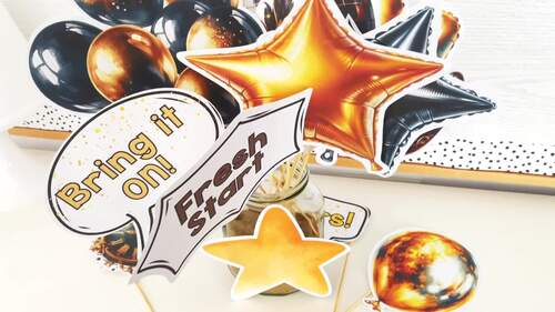 New Years 2026 Photo Props + Photo Booth Decor & Backdrop, New Year ...