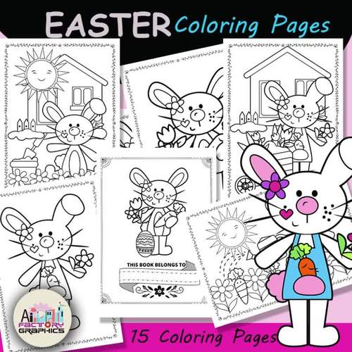 Easter Coloring Pages Spring Bunnies Coloring Sheets Craft Activity
