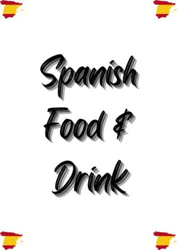 Spanish Food & Drink Worksheets by Worksheet Whisperer | TPT