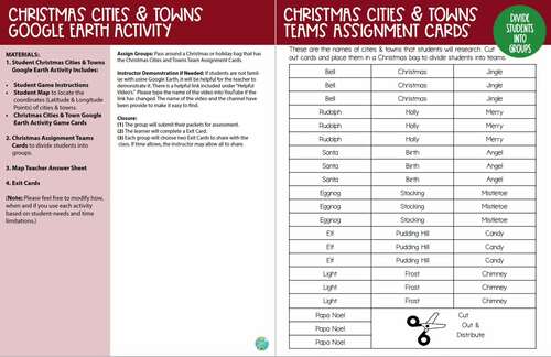 NEW! Geography: Christmas Cities & Towns Around the World Google Earth ...
