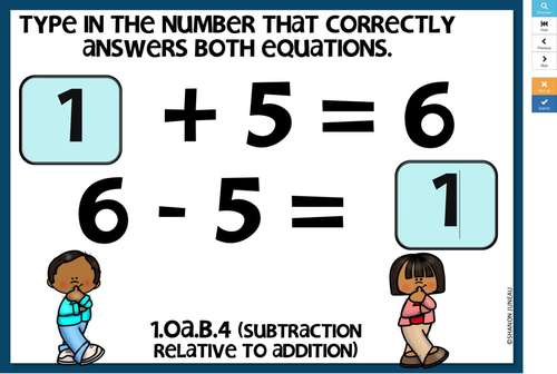 Related Addition and Subtraction Facts Boom Cards 1.OA.B.4 | TpT