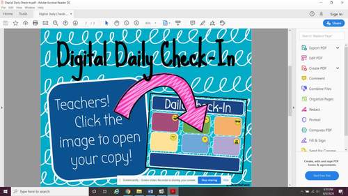 Digital Daily Check-In! by Teach in the Peach | TPT