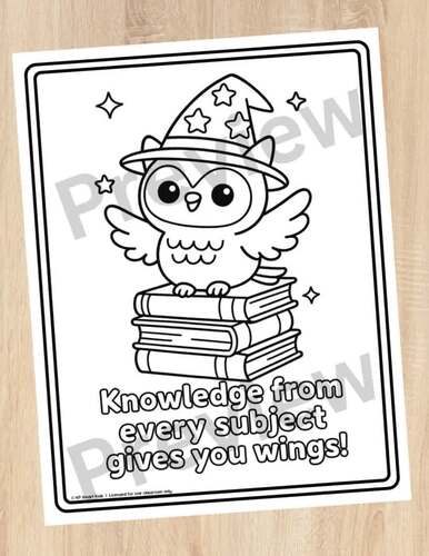 Subjects Give Knowledge Fairy Tale Back to School Coloring Pages Growth ...