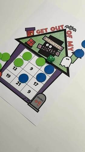Halloween Maths - Double and Near Double Fact Fluency Game (to 20)